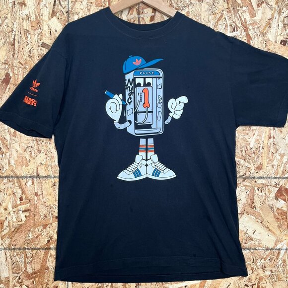 adidas | Shirts | Adidas Originals Graphic Tshirt Phone Booth Character ...